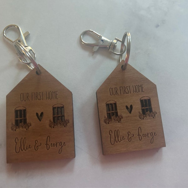 First Home Keyring, First Home, House Keyring, Housewarming Gift ...