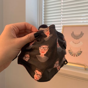 RBG Face Mask Ruth Bader Ginsburg Face Mask Lined in - Etsy