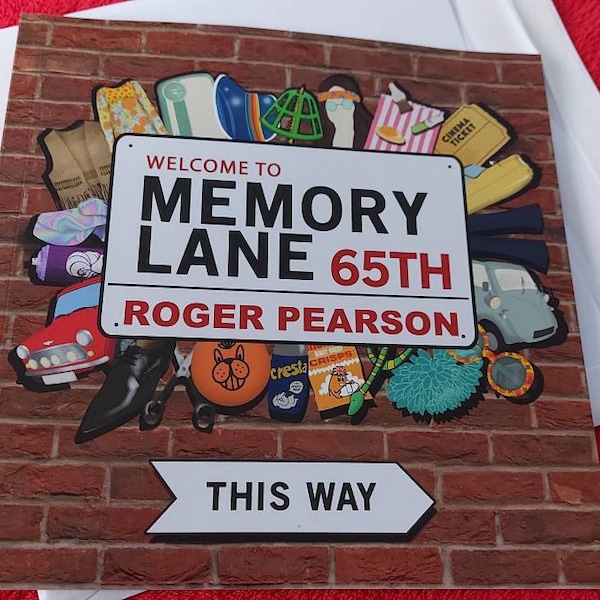 Personalised 65th Birthday Memory Lane Book UK Edition, Milestone ...