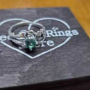 Honeycomb Silver Wedding Band Set Hexagons as Beehive Pattern - Etsy