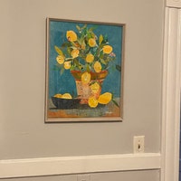 Whimsical Collage Flower Pot Still Life Fine Art Wall Decor Print for ...