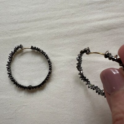 Long Spike Diamond Pendants.925 Oxidized Sterling Silver Diamond ...