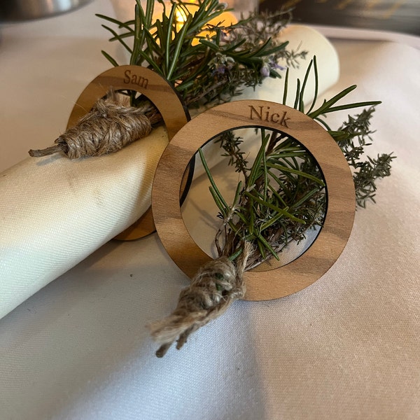 Gold / Wooden Place Names / Settings- Wedding Names - Wedding Reception ...