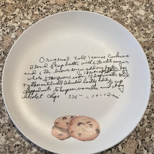 Handwritten Recipe Platter With Photo Recipe Plate With Photo Recipe on ...