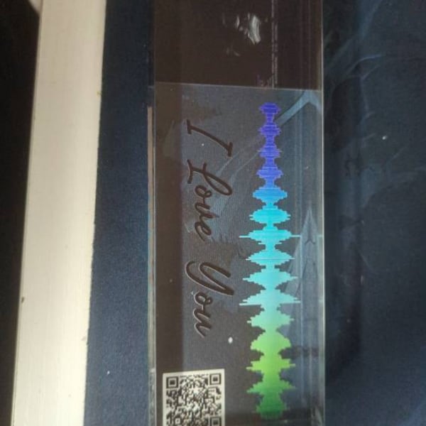 Soundwave Art QR Code | Song Plaque CUSTOM | Sound Wave With QR Code ...