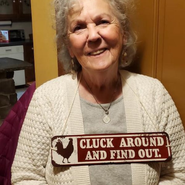 Cluck Around and Find Out Funny Chicken Coop Sign - Outdoor Safe Hen ...