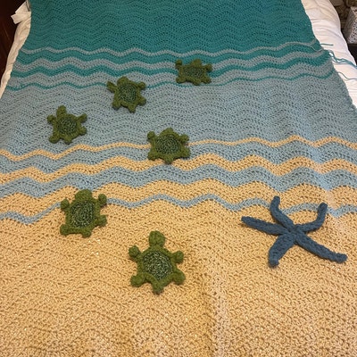 INSTANT DOWNLOAD Crochet Pattern Sea Turtle Blanket Pattern Includes ...