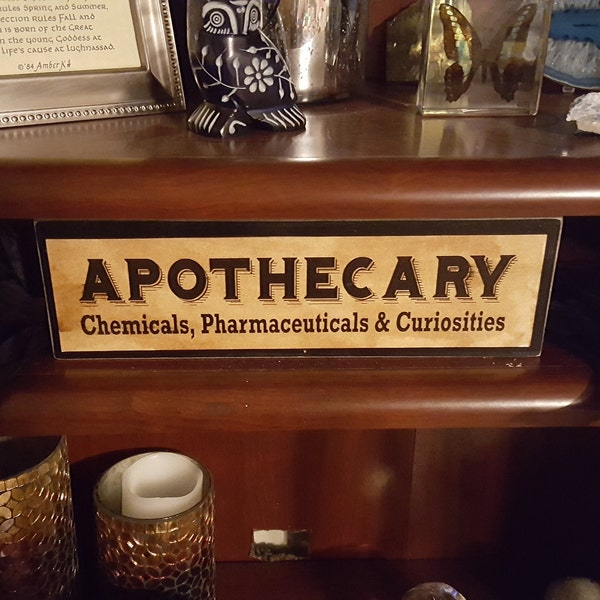 Apothecary Sign, Halloween Decor, Party Decor, Haunted House Sign ...