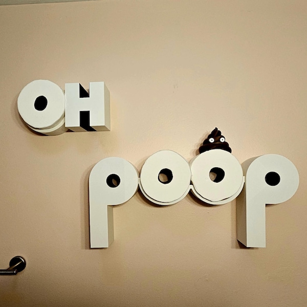 The Original POOP - Toilet Paper Holder - Functional and Fun TP Shelf ...