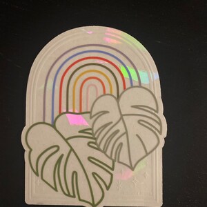 STICKER Rainbow Monstera Rainbow Making Suncatcher Window Decal - Etsy
