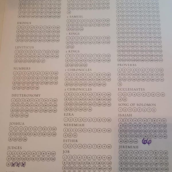 Printable Bible Chapter Reading Tracker Chapter by Chapter Reading Log ...