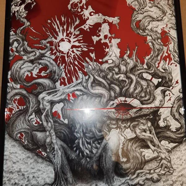 Moon Presence - BLOODBORNE - 11" X 14" Red Foil Print - Etsy