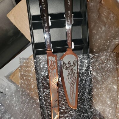 Music Themed Wedding Cake Server and Knife Set Engraved Gift - Etsy