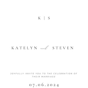 Intimate Wedding Invitation Template, Modern Intimate Ceremony Invite ...