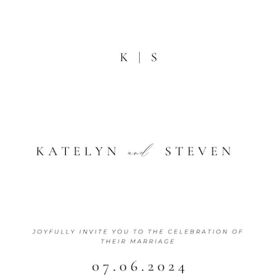 Intimate Wedding Invitation Template, Modern Intimate Ceremony Invite ...