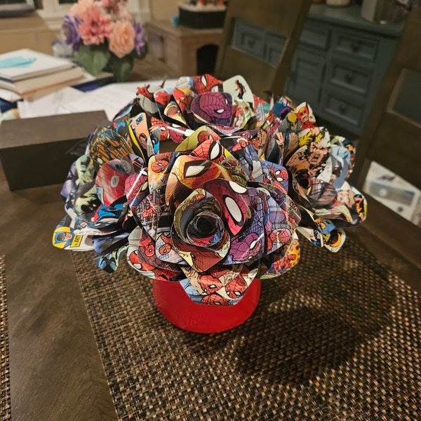 6 Comic Book Roses. OR CHOOSE Your Comics. Wedding, Birthday ...