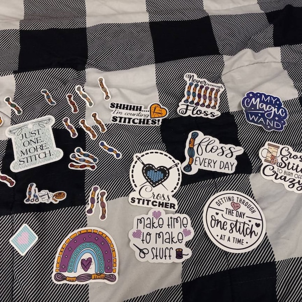 Craft Stickers,cross Stitch Stickers,artsy Arthurs,embroidery Stickers ...