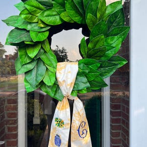 Custom Acorn Monogram Swag, Personalized Taupe Toile Thanksgiving ...