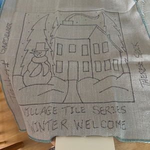 FREE RANGE FARM village Tile Series Traditional Rug Hooking Pattern ...