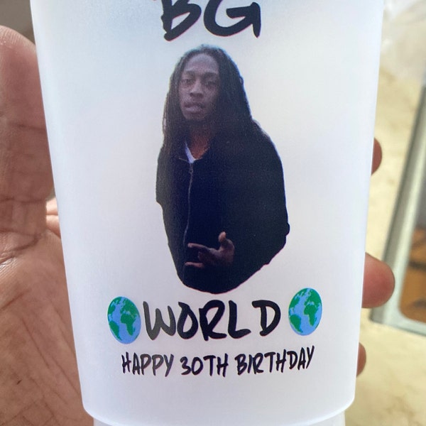 Personalized Red Party Cups, Plastic Double Walled Cup, Party Favors ...