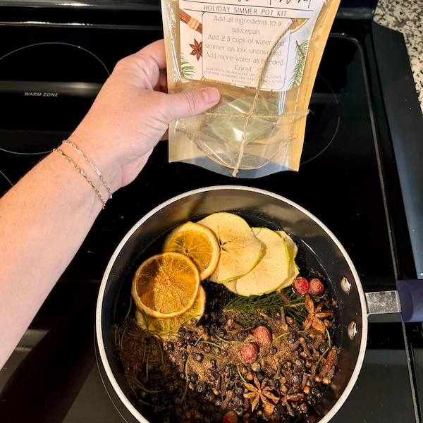 Holiday Simmer Pot Kits - Stovetop Potpourri - Dried Fruits, Spices ...