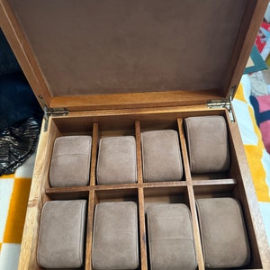 Personalized Watch Box for Men, 8 Divider Slots Engraved Wooden Jewelry ...