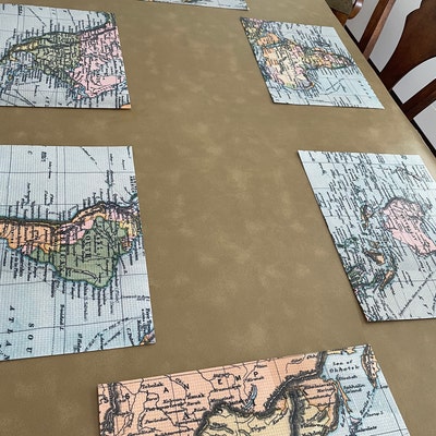 William Morris Snake Head Wedge Placemats for Round Table Tactile ...