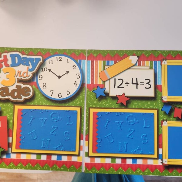 Baby Boy ~ 2 Printed 12X12 Pre-made Scrapbook Pages Quick Pages Shower ...