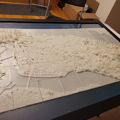 3D Dallas Digital Files 3D STL File Dallas 3D Map 3D City Art 3D ...