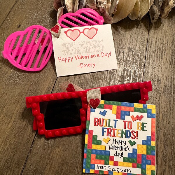 Building Blocks Valentine's Day Card Built to Be Friends Valentine's ...