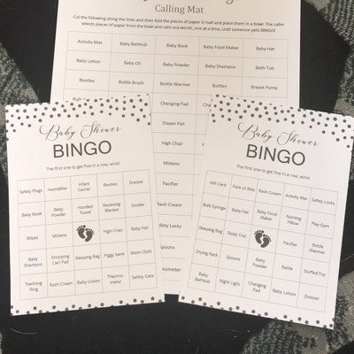 60 Prefilled Baby Bingo Cards Blue Baby Shower Games Boy - Etsy