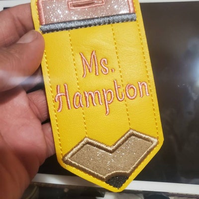 Personalized Crayon ID Badge Holder Pencil Employee ID - Etsy