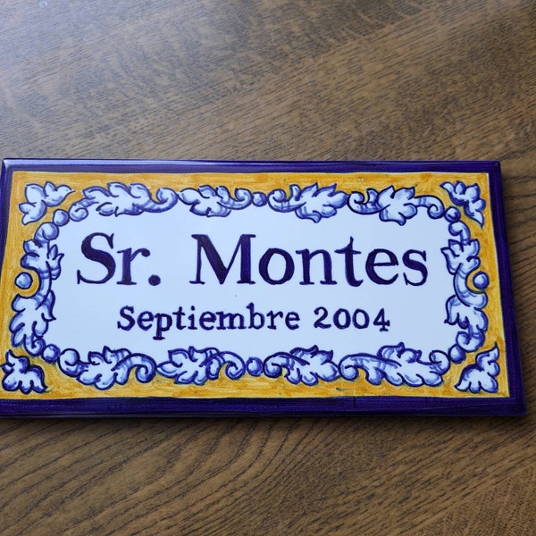 Old Spanish House Number , Signs for Home, Personalized Tile, Ceramic ...