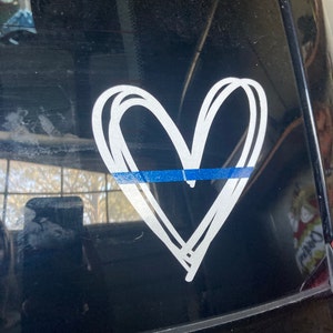 Initial Heart Sticker Single Letter Decal Heart Initial - Etsy