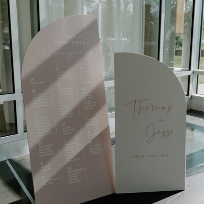 Modern Wedding Arch Signs, Minimalist Birthday Welcome Sign, Wedding ...