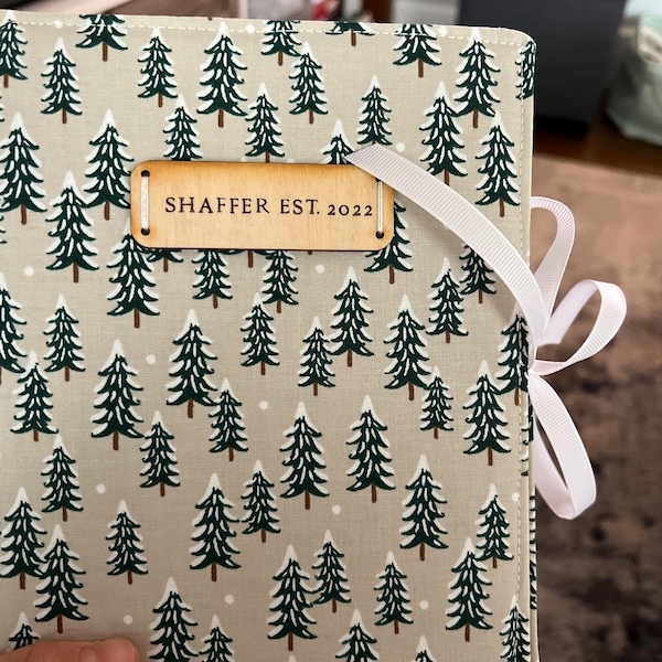 Christmas Card Book CLEAR Pages, Santa Photo Album, Personalized ...