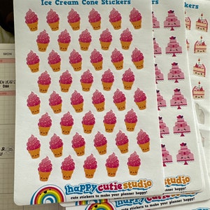 40 Cute Birthday Cake 2 Planner Stickers - Etsy