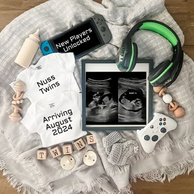 Video Game Pregnancy Announcement Digital Gamer Baby Announcement ...
