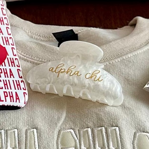 Sorority Hair Clip - Hair Claw - Chi Omega - Pi Beta Phi - Kappa Delta ...