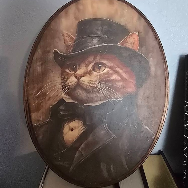 Cthulhu Victorian Portrait With Hat Vintage Style Animal Wall Art ...