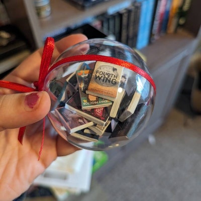 Custom Miniature Book & Media Ornament, Year of Books Ornament - Etsy