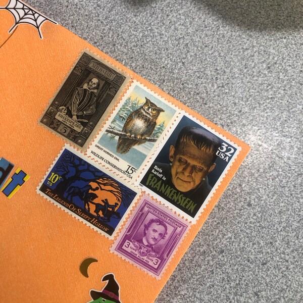Five 5 Edgar Allan Poe 3c // Vintage Unused Postage Stamps 3 Cents ...