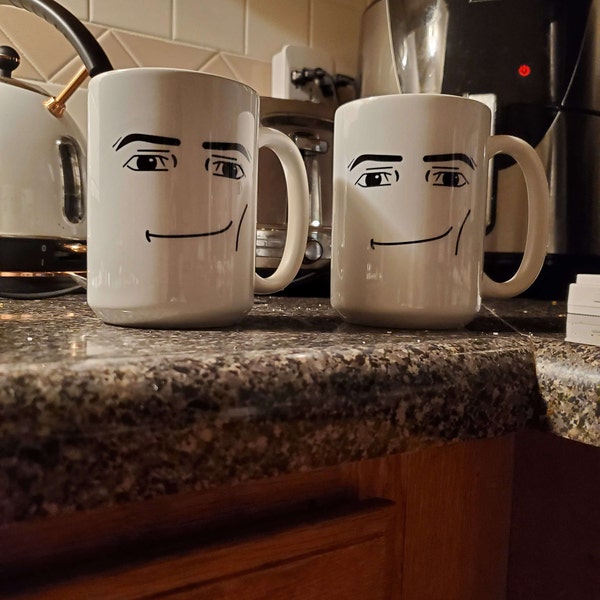 Roblox Man Face Mug 11oz 15 Oz Double Sided Ceramic Mug Gamer Roblox ...