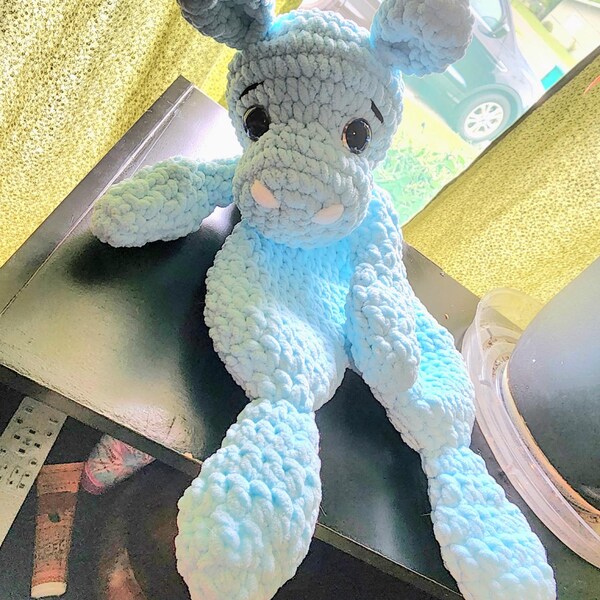 HIPPO Snuggler Plush Lovey | Hippo Security Blanket Toy | Amigurumi ...