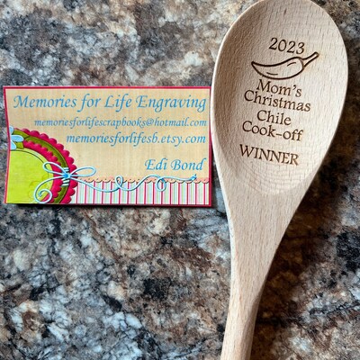 Chili Cookoff Spoon Chili Cook-off Wooden Spoon Personalized Chili ...
