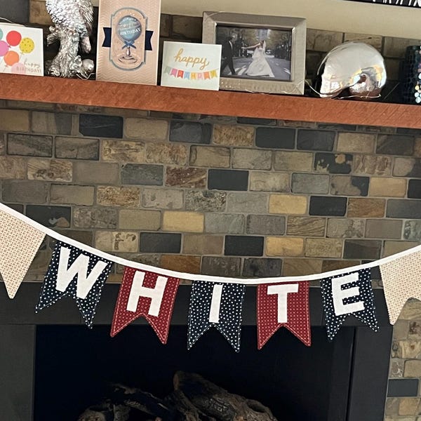 Custom Fabric Banner Bunting- Sustainable Decor, Nursery Decor, Shower ...