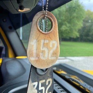 Hand punched brass numbered tags Custom numbered locker | Etsy