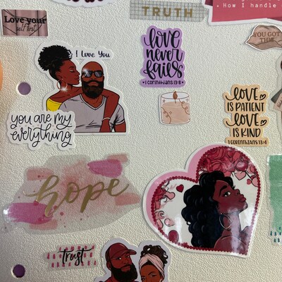 Inspo Sticker Pack Black Girl Planner Stickers Black Woman Handmade ...
