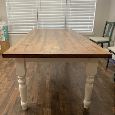 Farmhouse Kitchen Tables Customizable, Amish Made, Hardwood, Dining ...