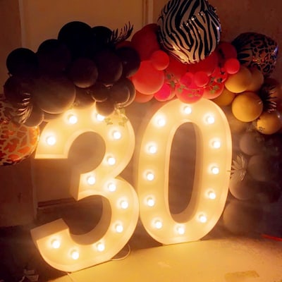 4ft 3ft Large Birthday Numbers 48 Inches Big Giant Marquee Numbers ...